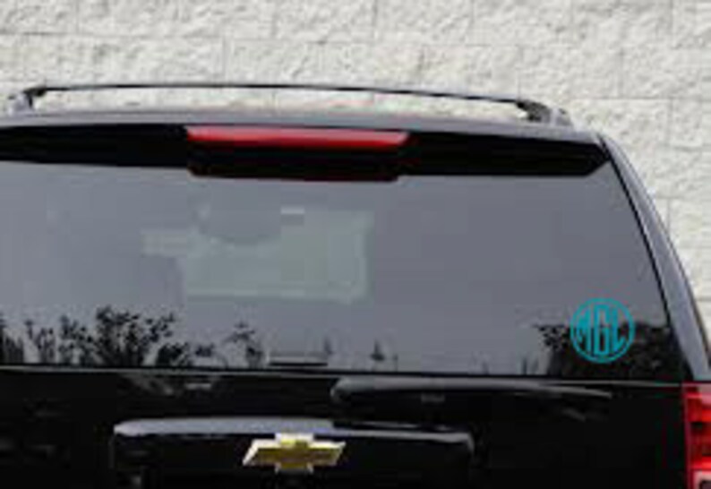 Circle MONOGRAM Car Window Vinyl Decal Sticker 5x5 - Etsy