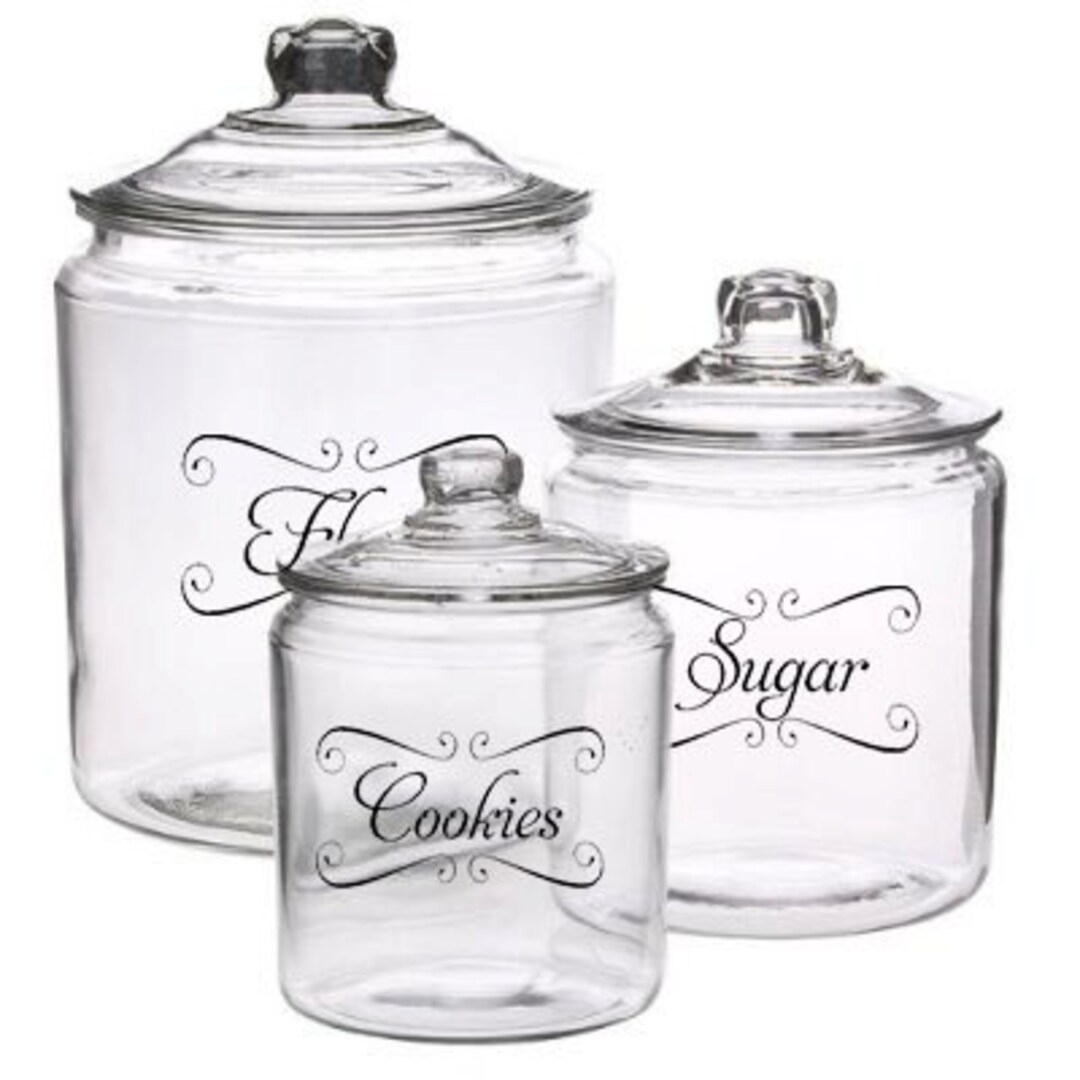 Jar Labels & Tags 5x3 to Help Organize Your Pantry Vinyl Decals Choose ...