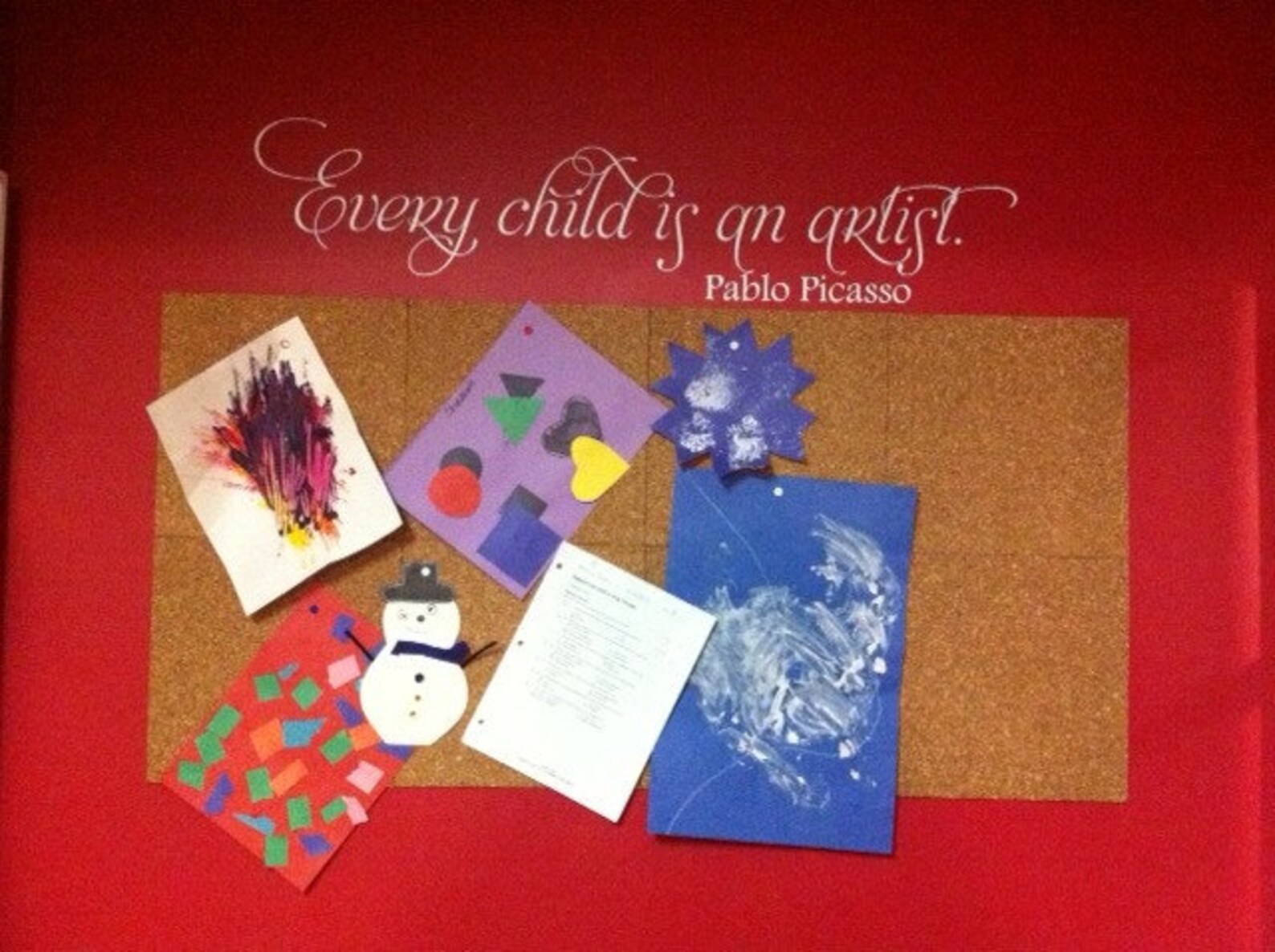 Every Child is an Artist Pablo Picasso 38x8.5 Vinyl Wall - Etsy