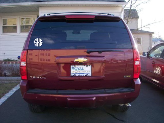 Circle MONOGRAM Car Window Vinyl Decal Sticker 5x5 - Etsy