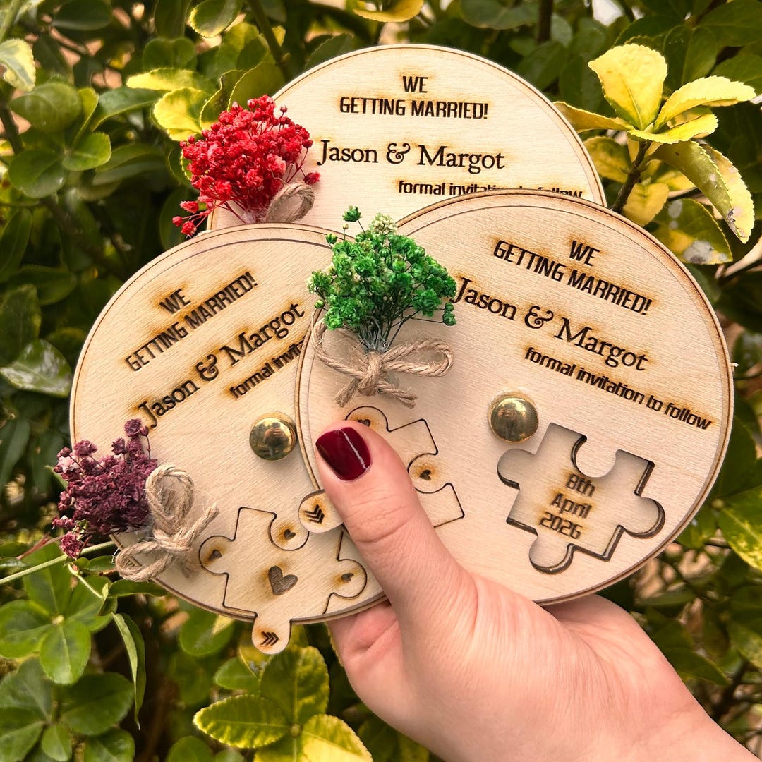 Wedding Invitation - Puzzle Model Wedding Magnets and Invitations ...