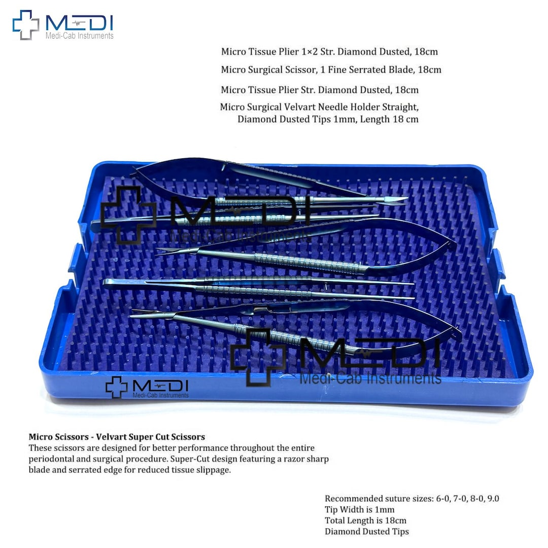 Titanium Castroviejo Needle Holder Scissor Forceps 18cm Microsurgery Set of 5 - Etsy