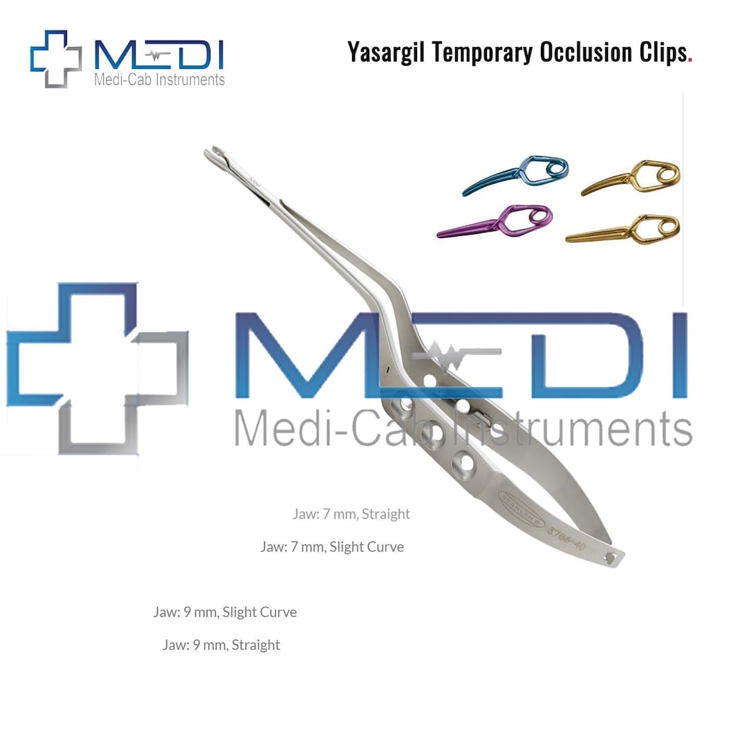 Aneurysm Clip Applier Occlusion Clips Yasargil Temporary Titanium ...