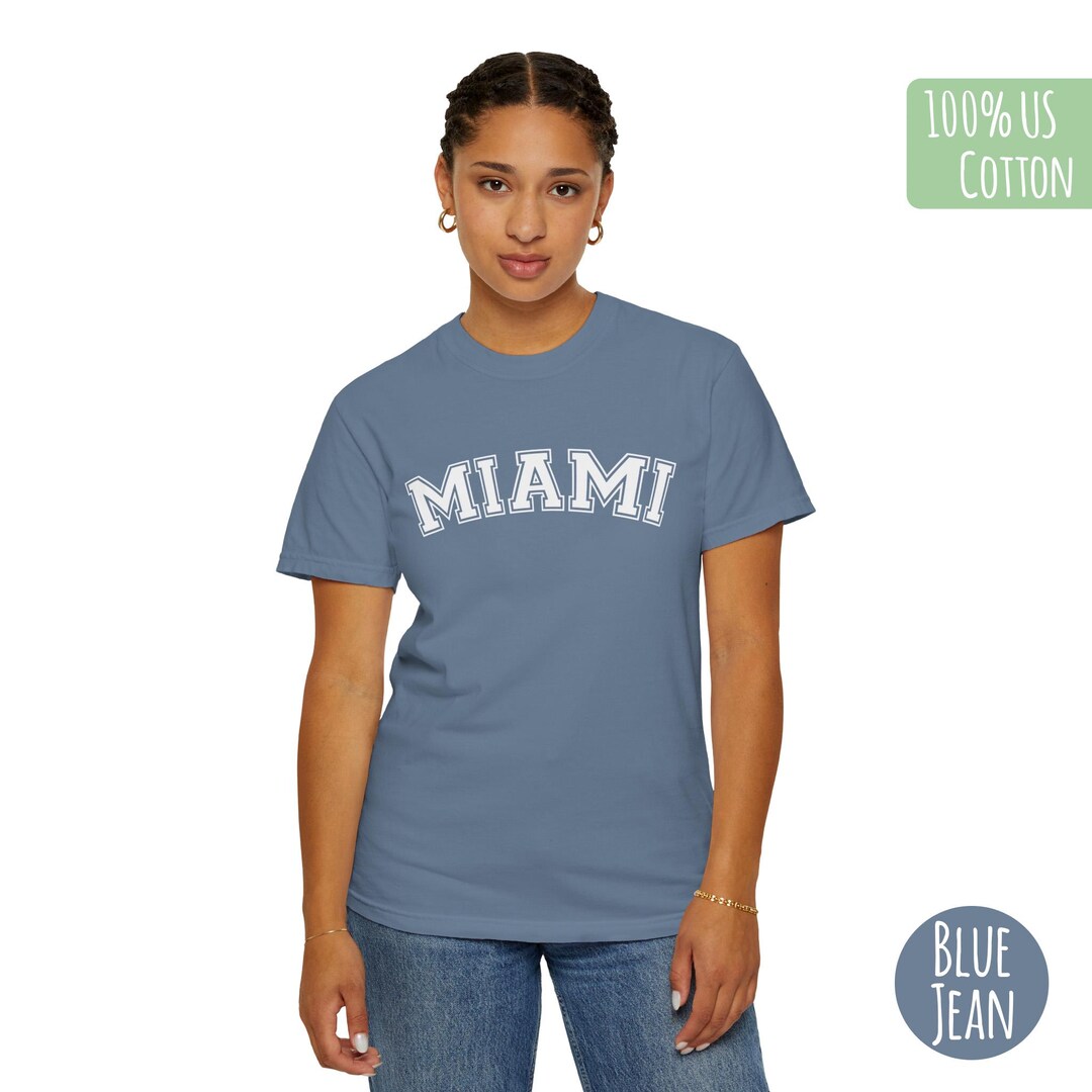 MIAMI Bold Font T-shirt - Minimalist Unisex Tee, Simple Graphic ...