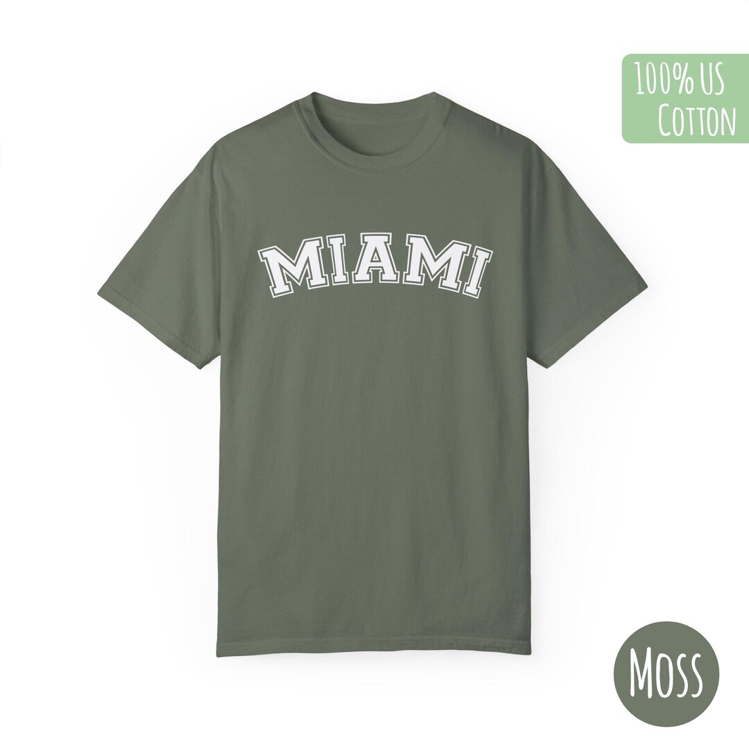 MIAMI Bold Font T-shirt - Minimalist Unisex Tee, Simple Graphic ...