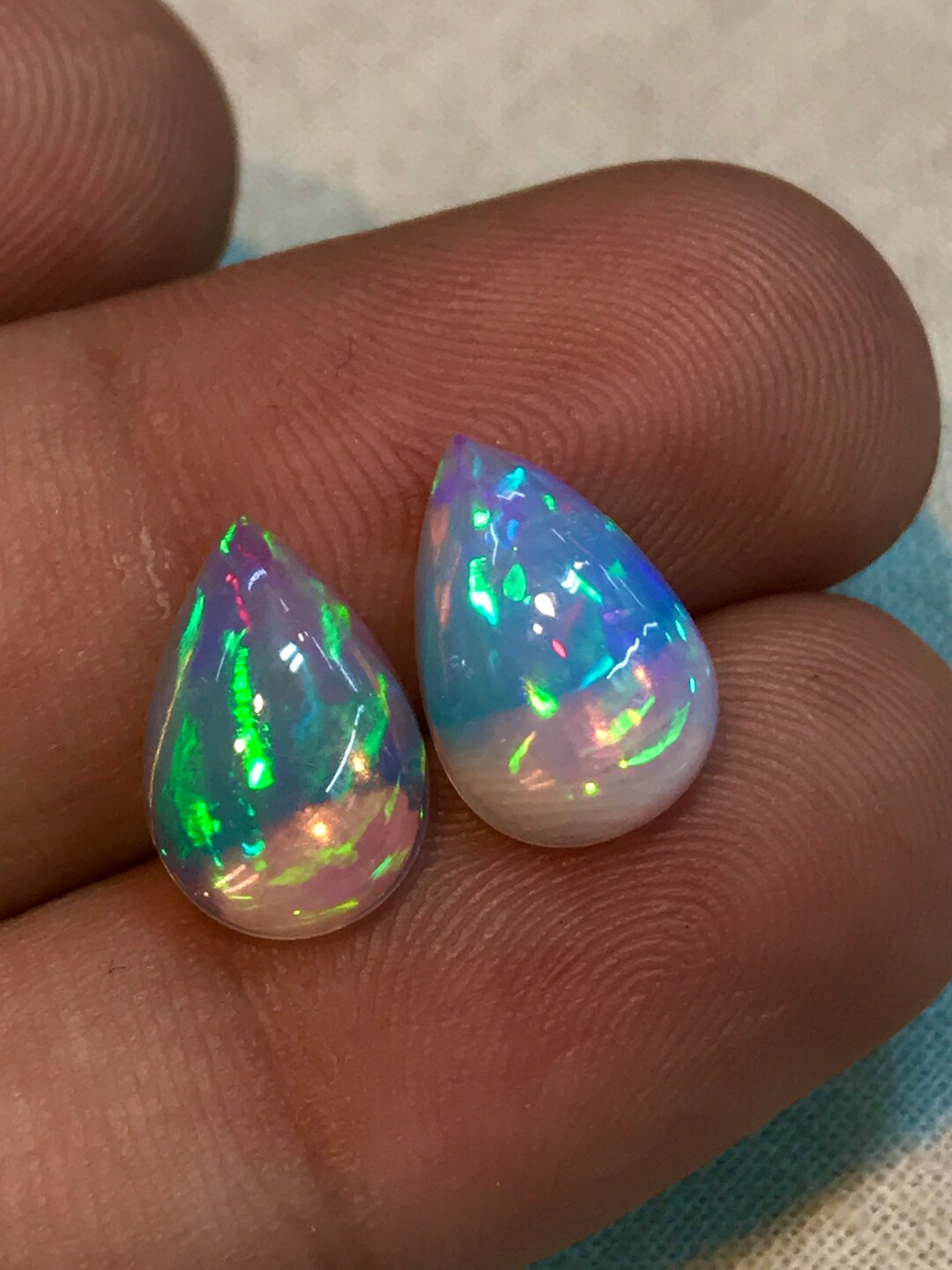 Opal Welo Ethiopian- Amazing Galaxy Mix Red Green Blue Fire - AAAAAAAAA ...
