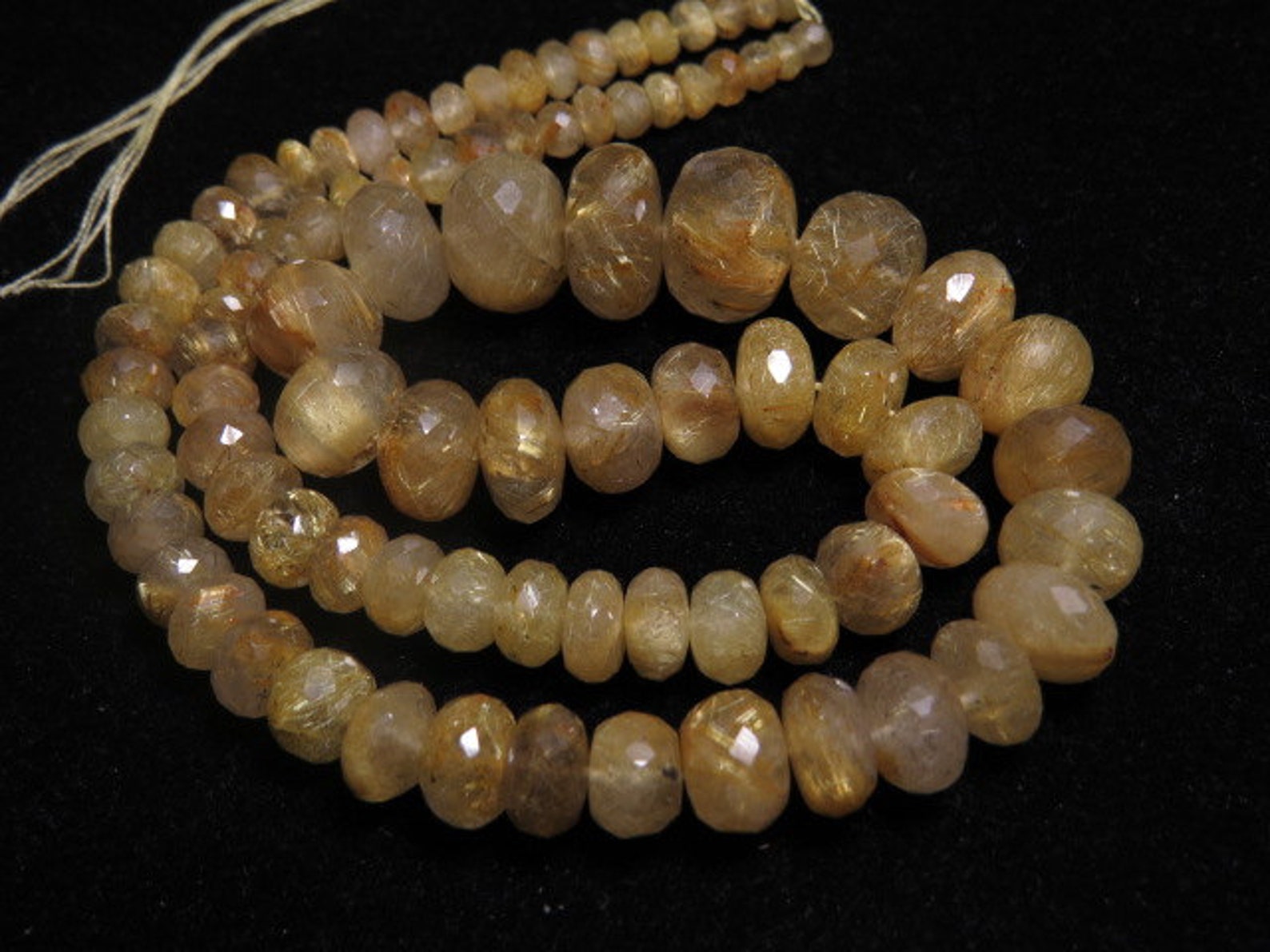 GOLDEN Rutilated Quartz 210 Ctw 16 inches AAAAA High | Etsy