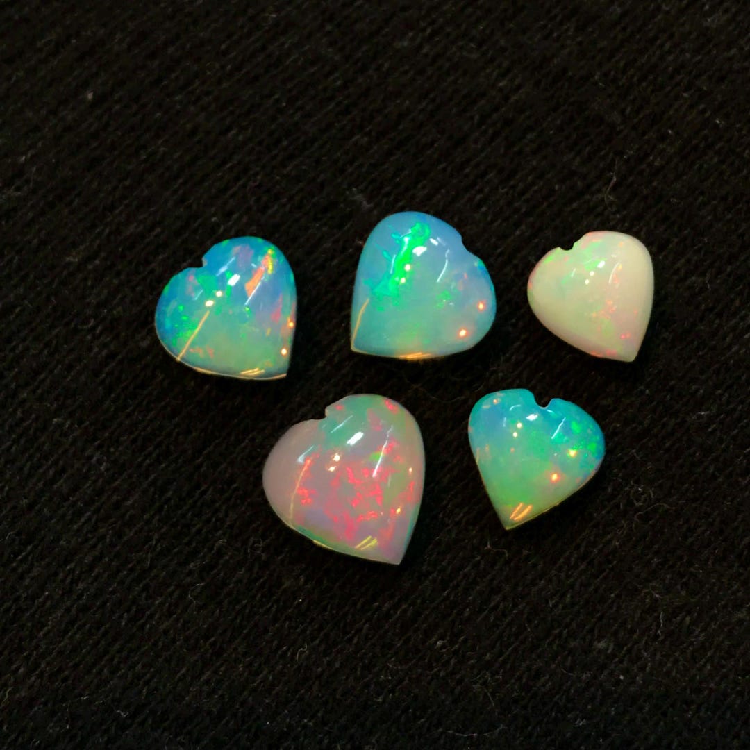 Opal Welo Ethiopian Amazing Green Red Mix Fire Good Quality Heart ...