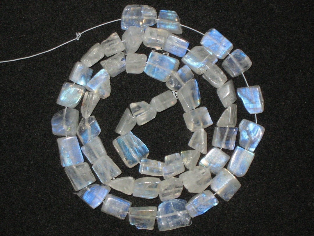 14 Inches Gorgeous Rainbow Moonstone Natural Rough Smooth Polished ...