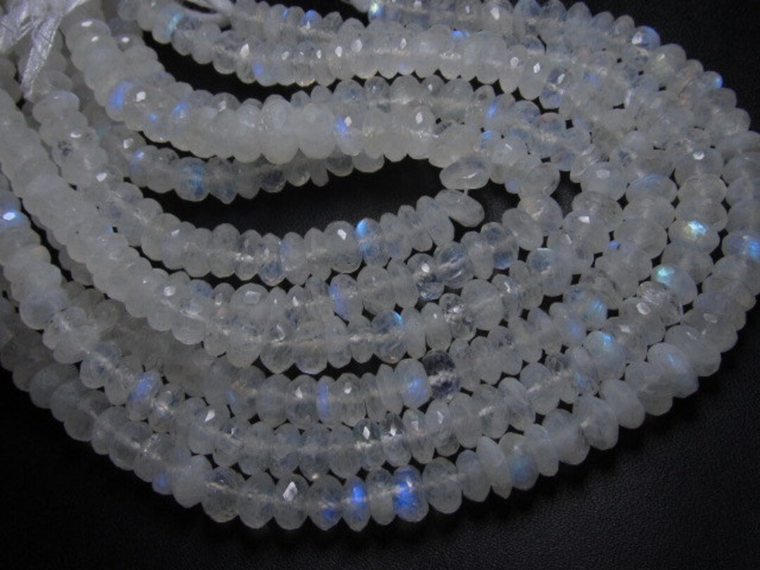 10 Inches Gorgeous Quality Rainbow Moonstone Micro Faceted - Etsy