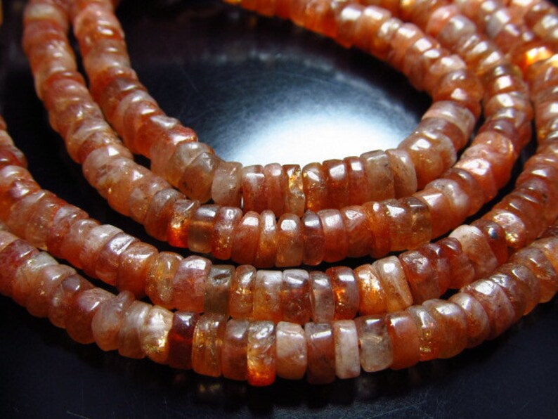 14 inches so gorgeous natural SUNSTONE smooth polished | Etsy