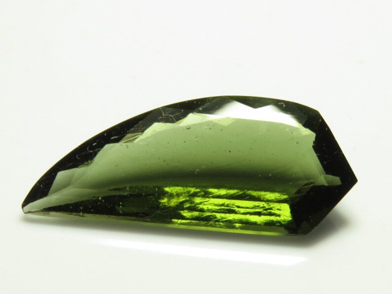 Moldavite Natural Green Color Fine Cut Faceted Stone High | Etsy