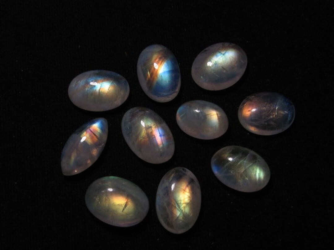 Rainbow Moonstone so Beautiful High Quality Mix Shape Cabochon Amazing ...