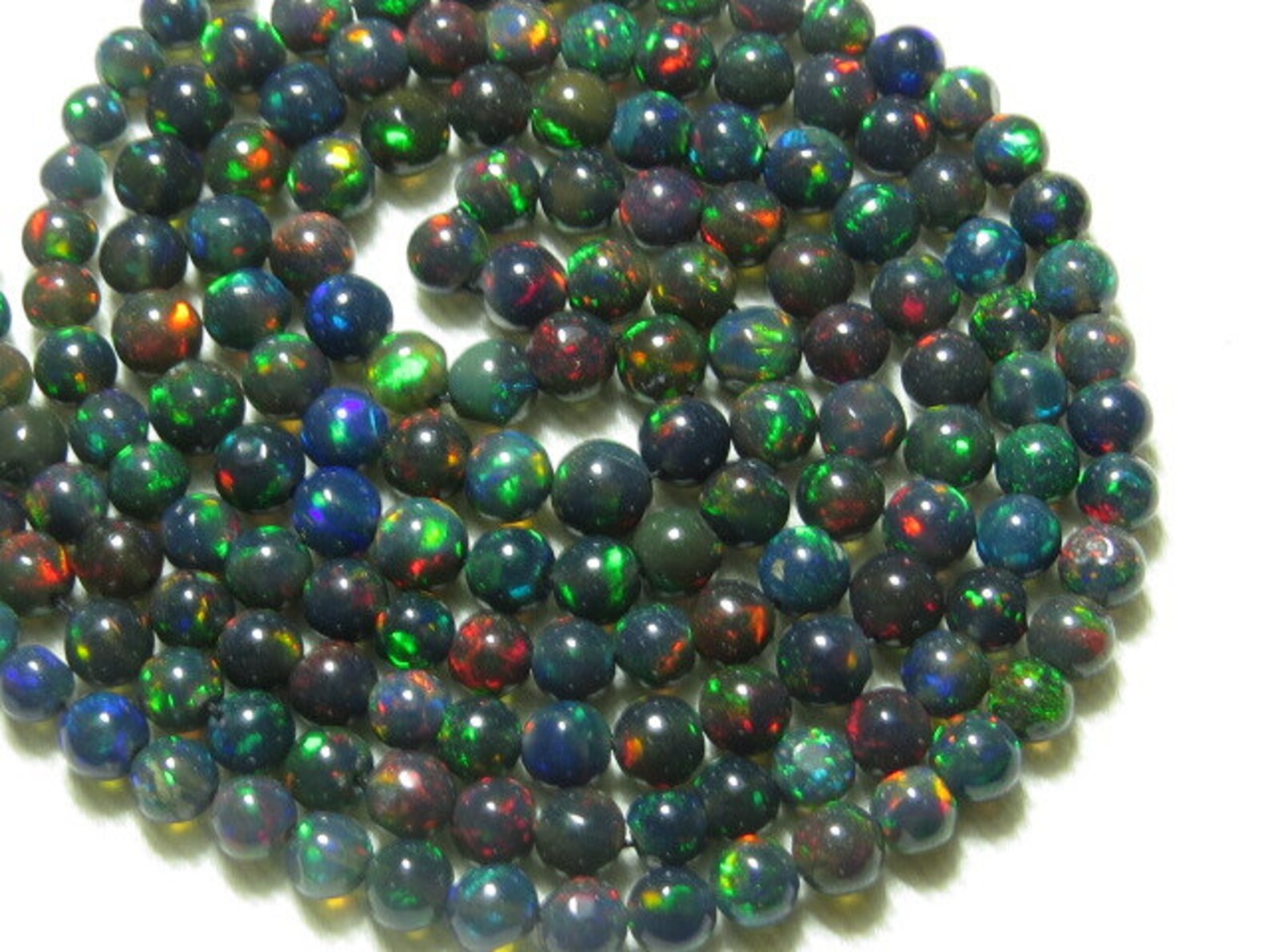 Black Welo Ethiopian Opal 16 Inches Top Grade Quality | Etsy