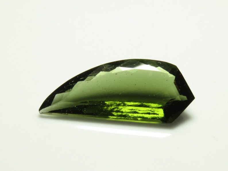 Moldavite Natural Green Color Fine Cut Faceted Stone High | Etsy