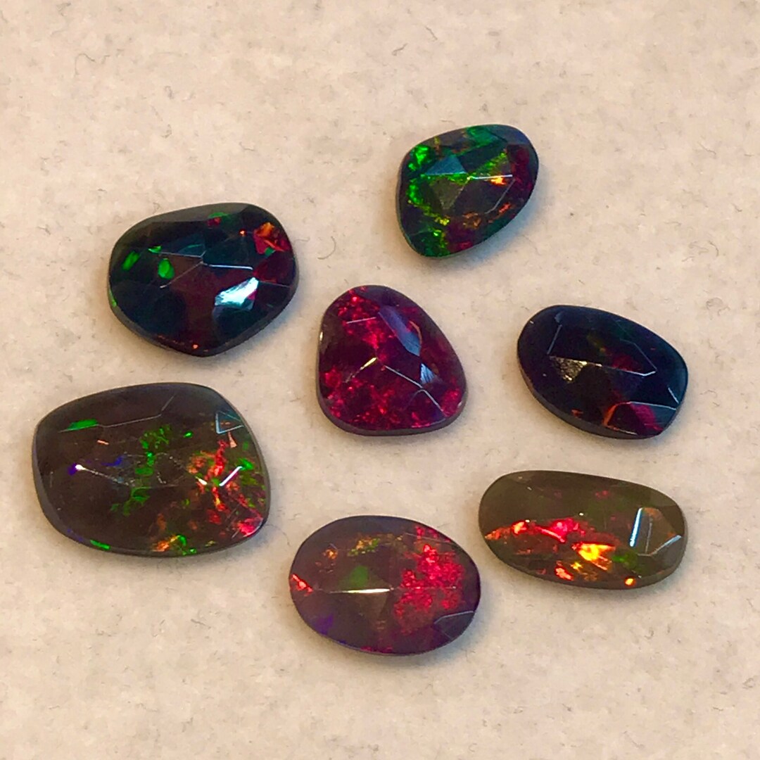 Opal AAAA Welo Ethiopian Opal Natural Opal Black Smoked Opals Fine Cut ...