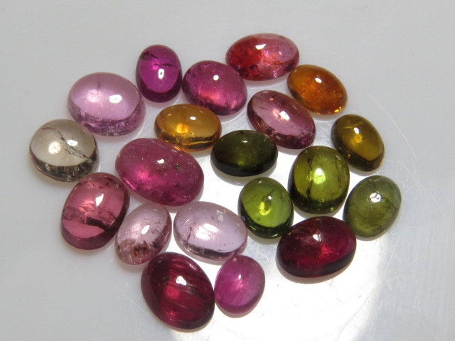TOURMALINE Oval Shape Cabochon Natural Color Multy Colors - Etsy