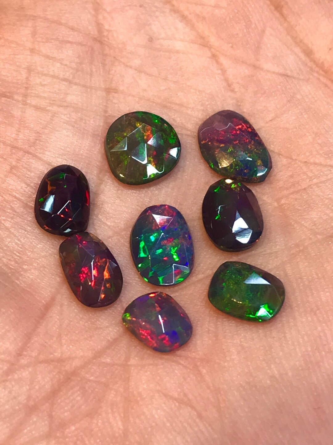 Opal AAAA Welo Ethiopian Opal Natural Opal Black Smoked Opals Fine Cut ...