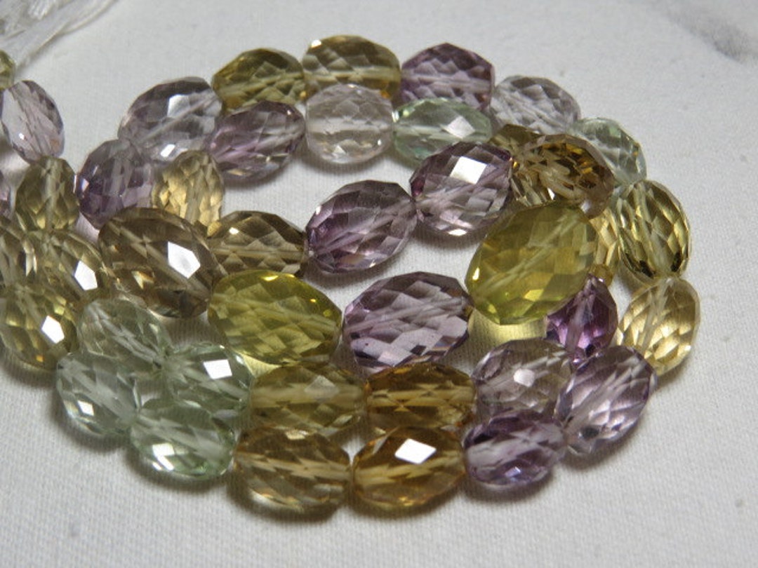 AAAAA High Quality Brazilian Multy Stones Step Cut Faceted Oval Super ...