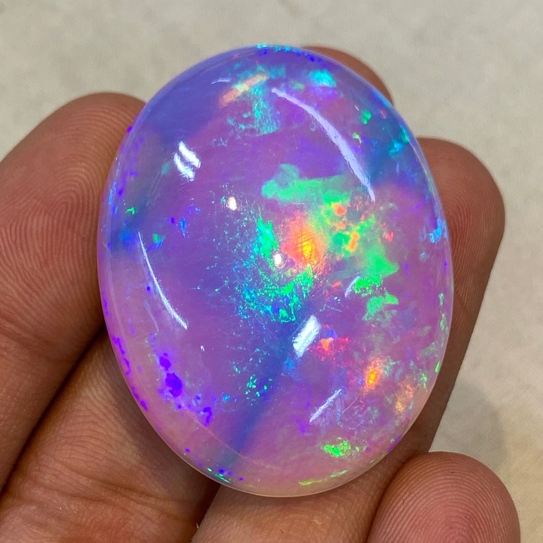 OPAL Welo Ethiopian Rare Unique Pcs Best Quality Full Flash Galaxy Pin Fire Oval Shape Cabochon ...