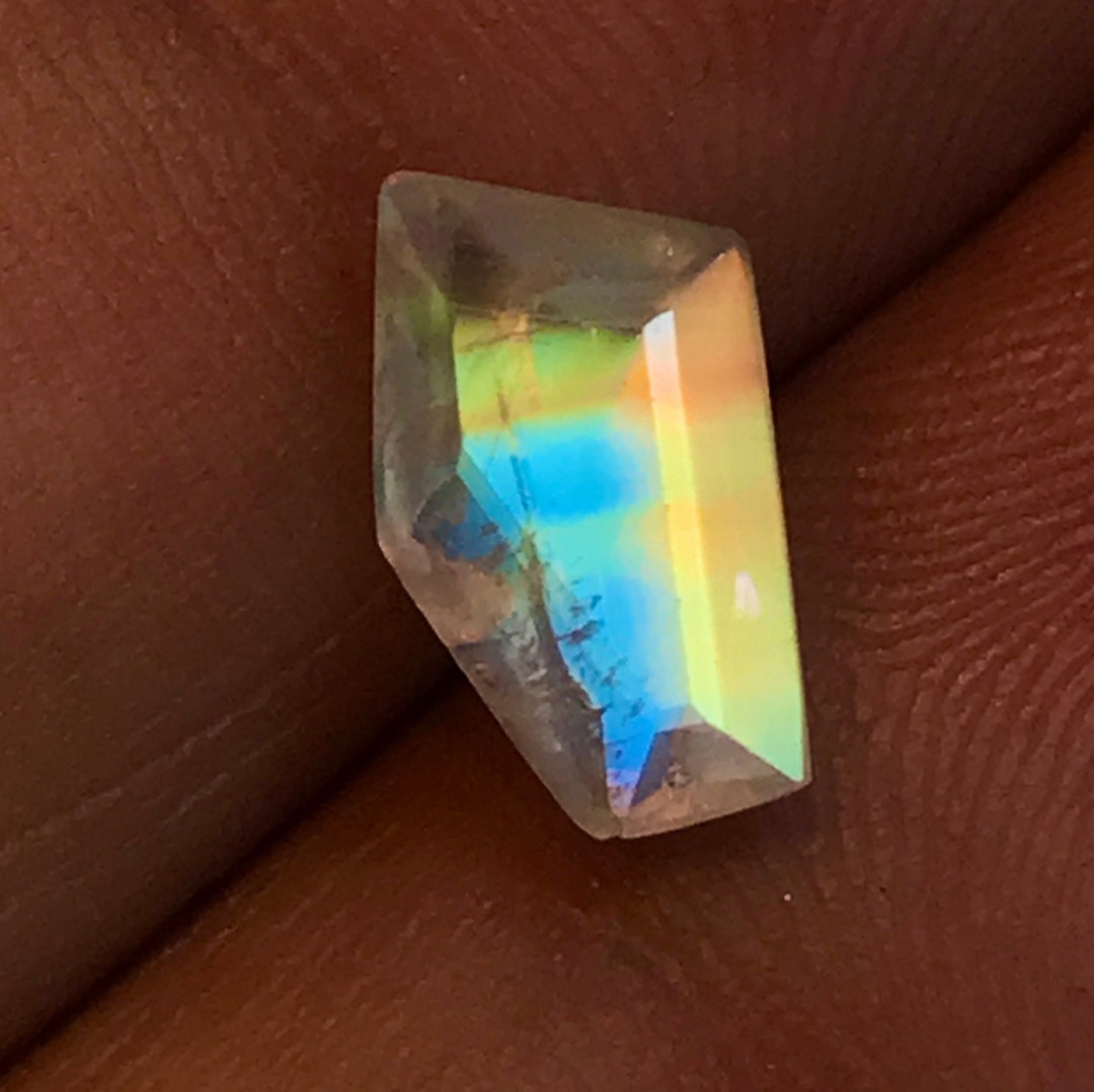 Rainbow Moonstone - AAAA - High Quality Fancy Cut Faceted - Amazing ...