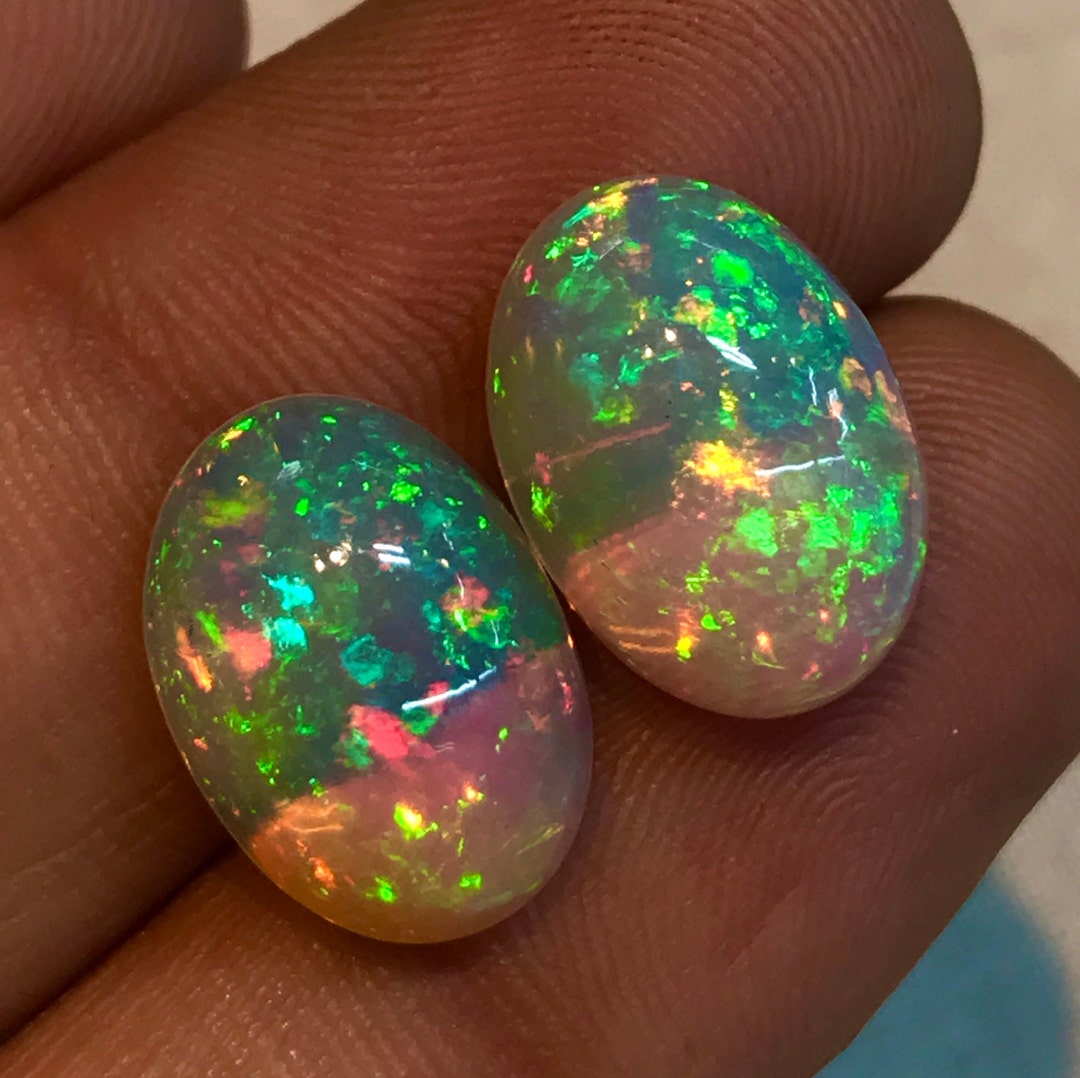 Opal Welo Ethiopian- Amazing Galaxy Mix Red Green Blue Fire - AAAAAAAAA ...