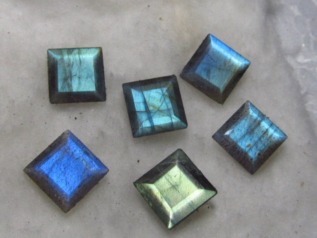 9 Mm AAAA Really High Quality Labradorite Faceted Princess Cut Stone ...