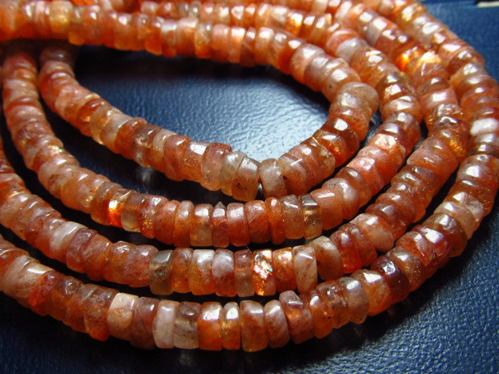 14 Inches so Gorgeous Natural SUNSTONE Smooth Polished | Etsy