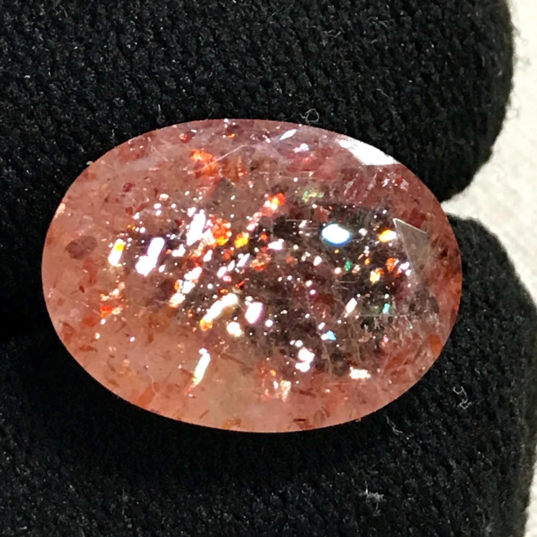 Golden Sunstone: Natural Faceted Oval Gemstone (12.5x17 Mm) - Etsy