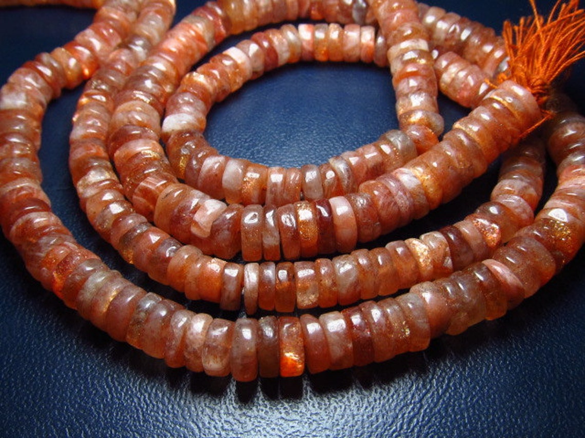 14 Inches so Gorgeous natural SUNSTONE Smooth Polished | Etsy