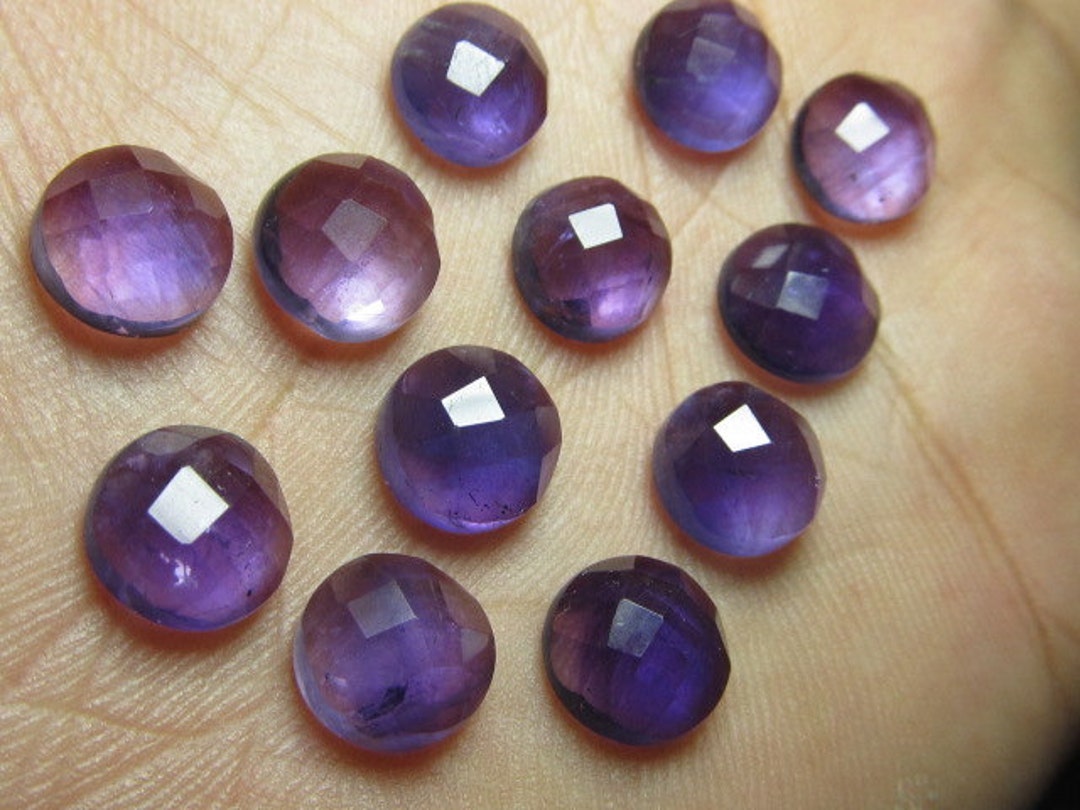 9x9 mm 10 Stück Trully Wunderschöne Qualität Natürliche Lila Farbe ...