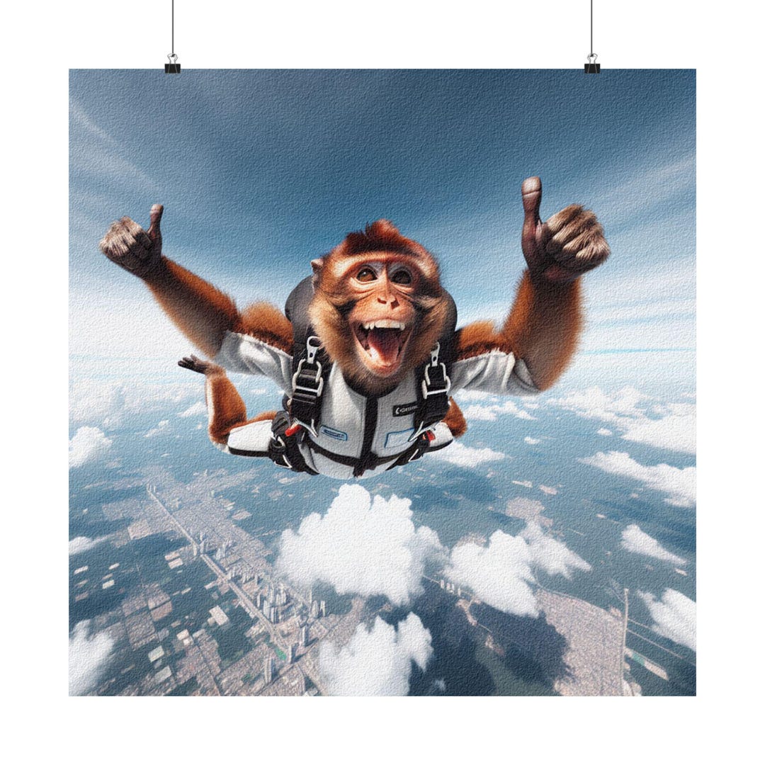 Funny Monkey Poster, Home Decor, Funny Animal Posters, Bar Decor, for Friends and Family -poster ...