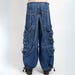 Handcrafted Unisex Denim Cargo Pants - Light Blue Punk Rock Trousers ...