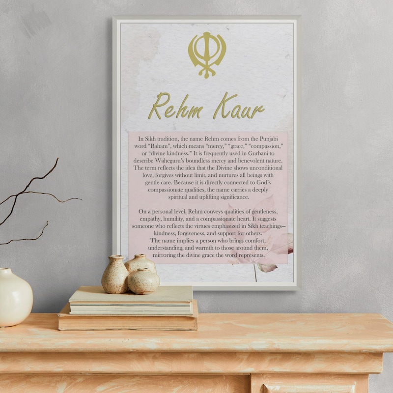 Sikh Name in Frame - Etsy UK