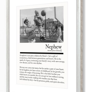 Personalized Nephew Definition Print With Custom Photo | Heartfelt Gift ...