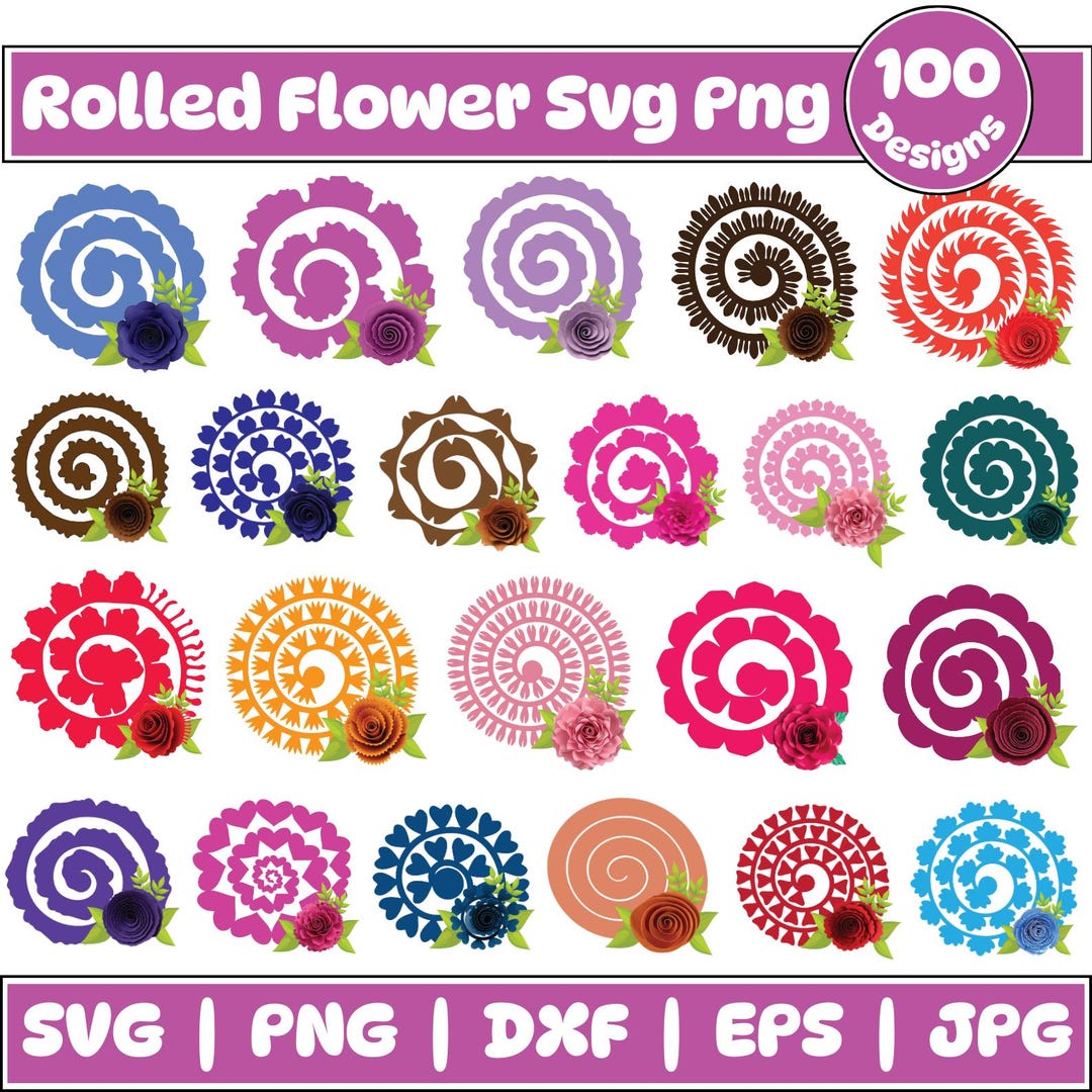 Rolled Flower Svg, Paper Flower, Wedding Flower, 3d Flower, Rolled ...
