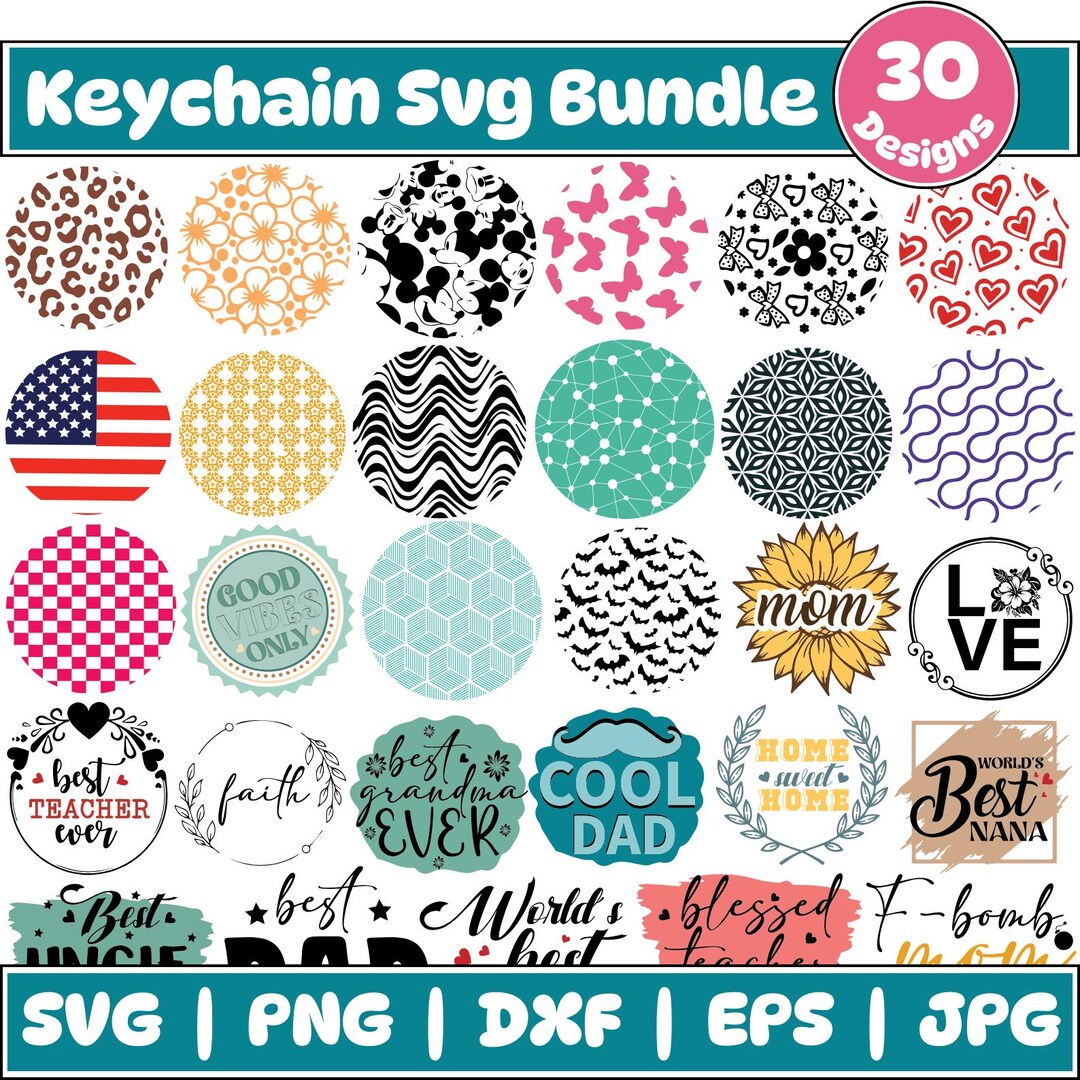 Keychain Svg Bundle, Key Ring Svg, Keychain Svg Quotes, Keychain ...