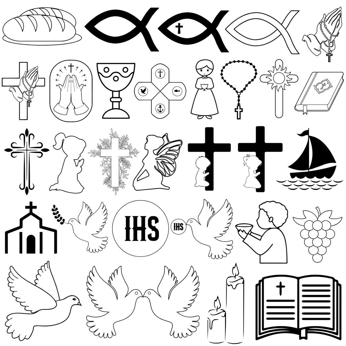 First Communion Svg Bundle, Cross Svg, Communion Clipart, File Svg ...