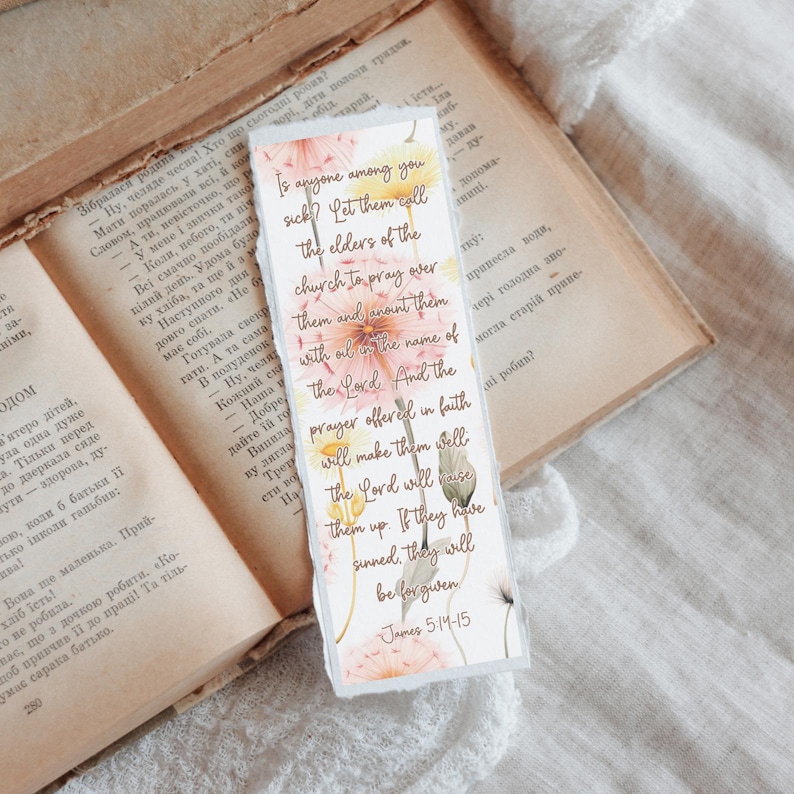 Bible Verses Bookmark Png Bundle, Printable Floral Bookmark, Christian ...