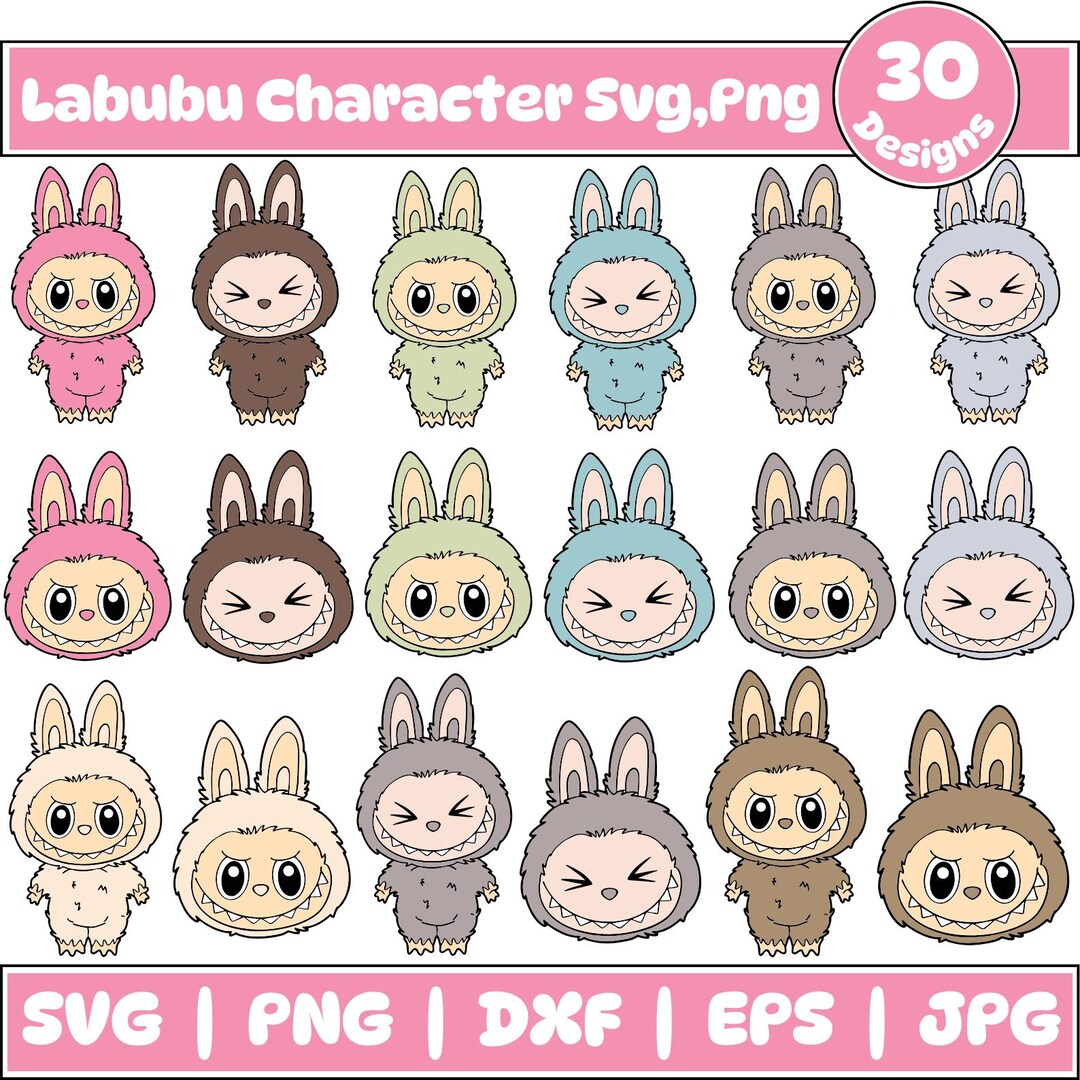 Labubu Designs Svg Png Bundle, Svg, Labubu Png Svg, Vector Digital File ...