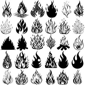 Fire Flame SVG Bundle: Graphic Clipart Designs (digital Download) - Etsy