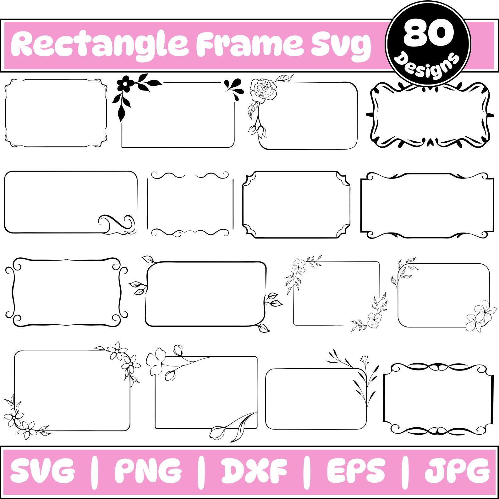 Rectangle Frame Svg Bundle, Rectangle Frame Svg, Rectangle Clipart ...