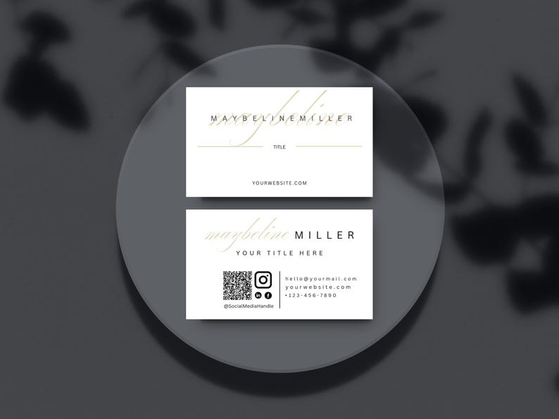 Business Card Template, QR Code, Printable Business Card Template ...