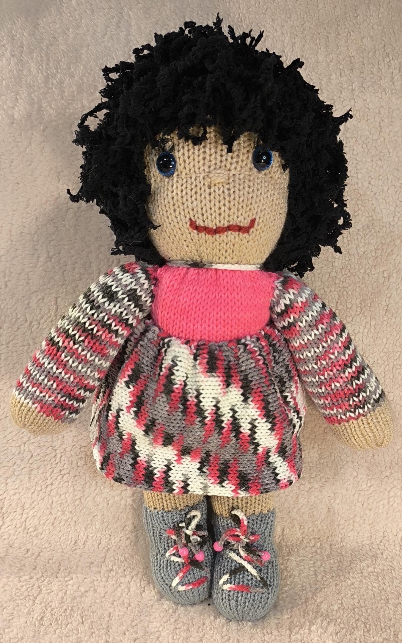 Katty Knitted Doll PDF Pattern for Knitting Machine ADDI/SENTRO - Etsy