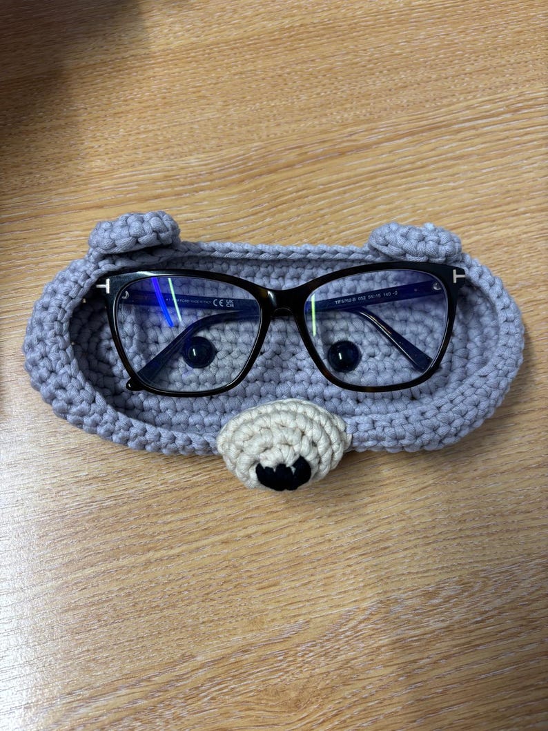 Crochet Bear Glasses Holder Pattern Digital Download. Keep Your Glasses Safe With This Crochet ...