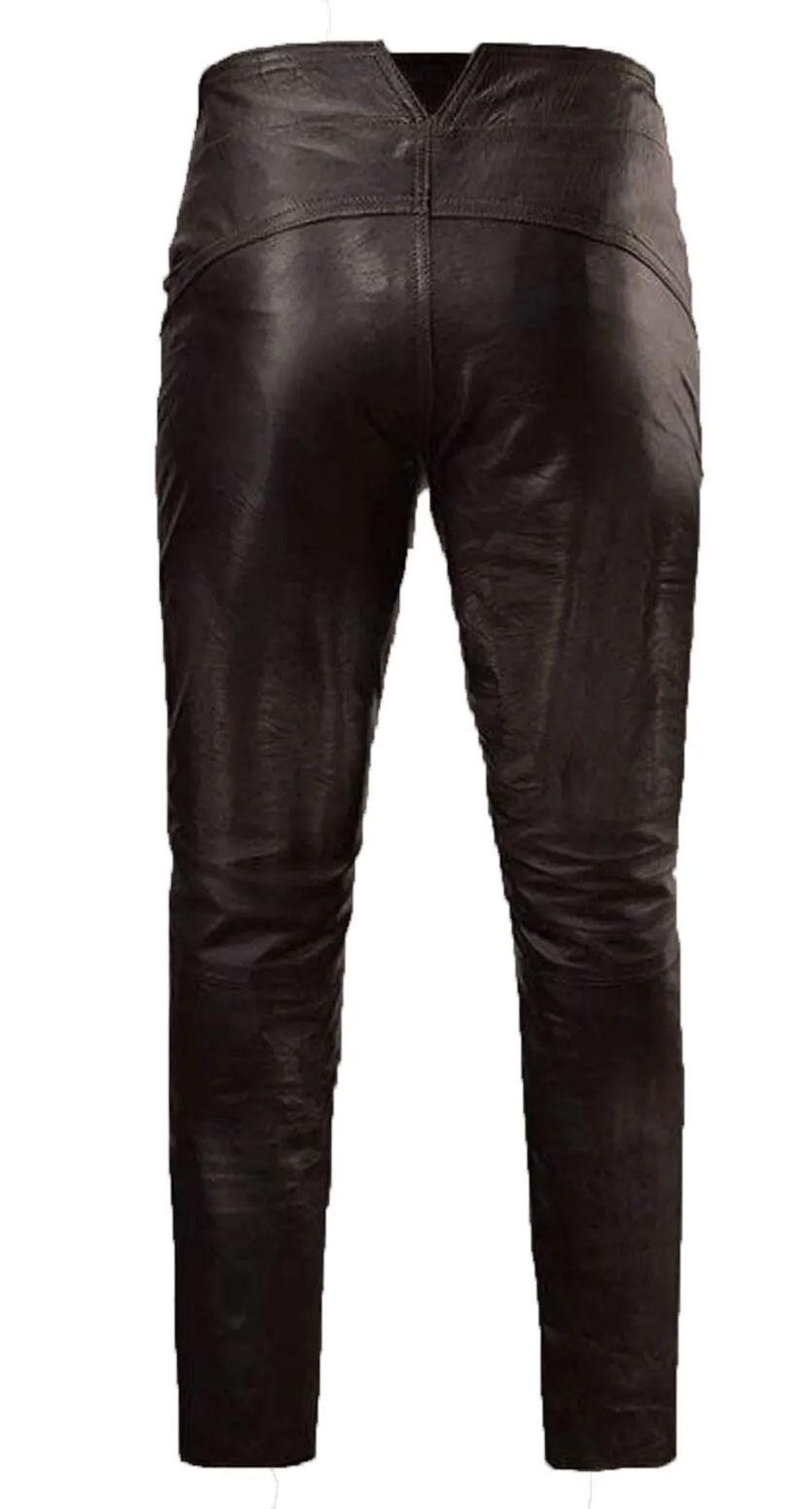 Men's Real Handmade Leather Pants - Jim Morrison Pants - Biker's ...