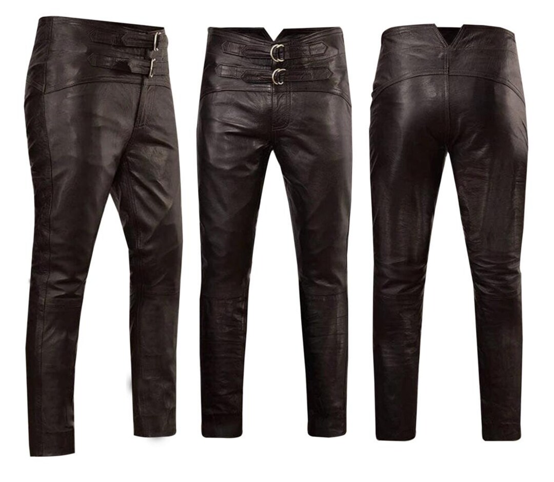 Men's Real Handmade Leather Pants - Jim Morrison Pants - Biker's ...