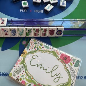 Personalized Mahjong Card Cover and Plastic Sleeve for LARGE Card ...