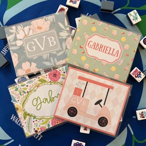 Personalized Mahjong Card Cover and Plastic Sleeve for LARGE Card ...