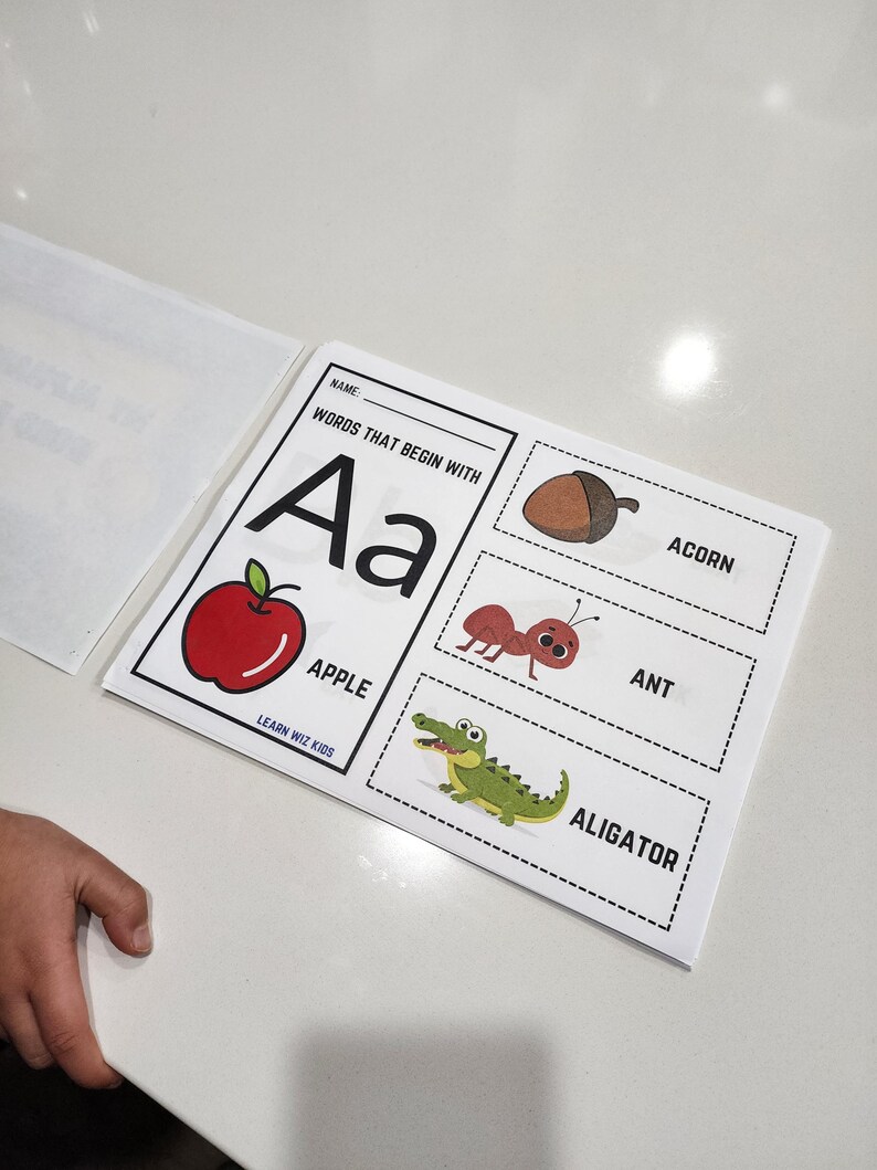 Alphabet Word Book - Alphabet Book Printable - Homeschool - Digital ...